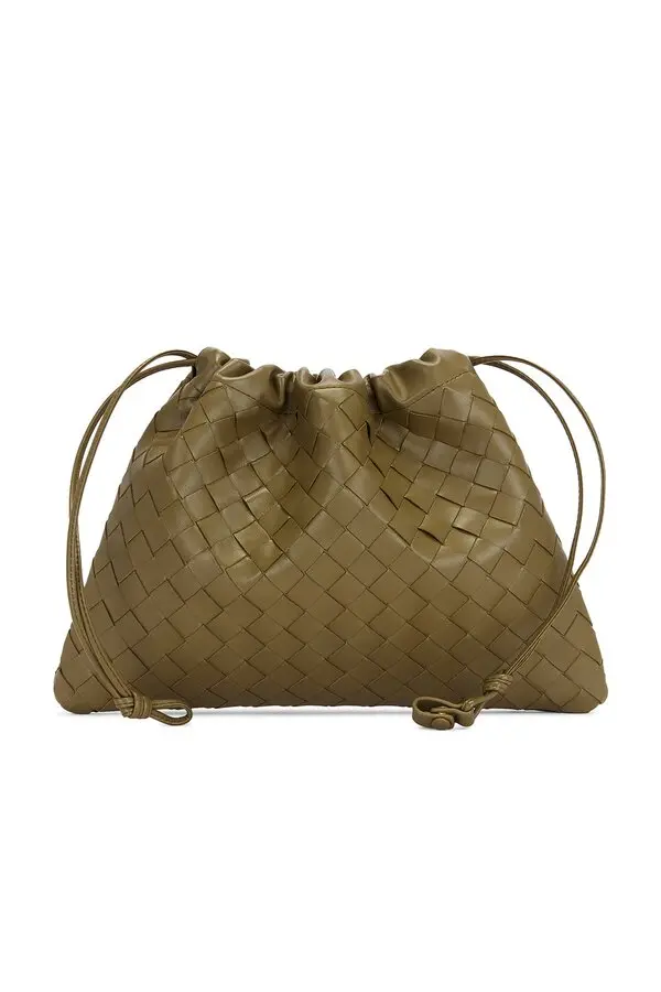 Bottega Veneta Medium Dustbag - Algae & Gold | Editorialist